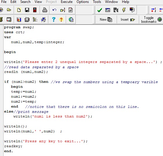 Swap Two Integers – Island Class