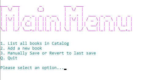 Mini IA Example – A library catalog – Island Class
