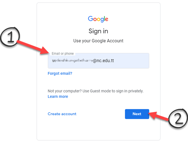 Logging into Google Classroom – Island Class